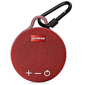 UrbanX Audience Series IPX7 Bluetooth Waterproof Speaker with Clip, 20H Playtime, Compact Speaker with Big Sound, Punchy Bass, Wireless for Samsung Galaxy M10 & Beach, Pool, Boat, Biking Red 1 Pack