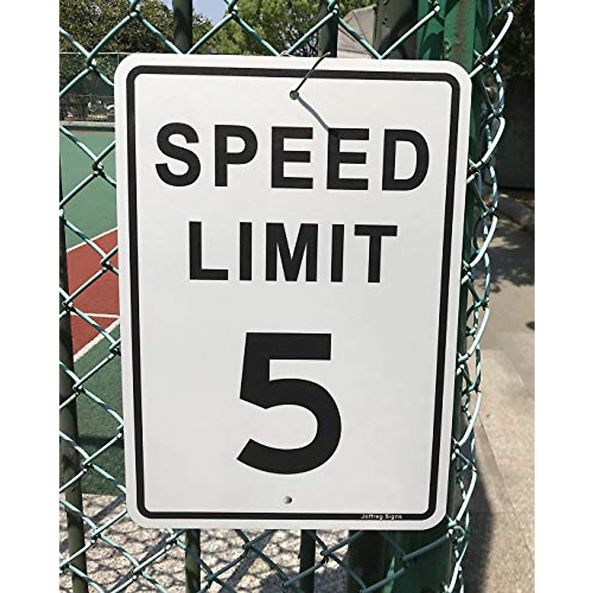 Joffreg Speed Limit 5 MPH Sign,17 x12 Inches,Reflective Aluminum,2 Pack