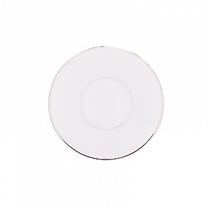 KARACA Elda Porcelain Espresso and Turkish Coffee Cup Set for 6-12 Pieces - Espresso Cups with Saucers - 80ml - White Gold