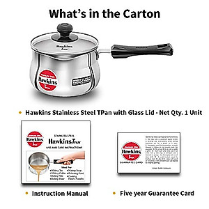 Hawkins Tpan Stainless Steel Saucepan Tea Pan, Small, Silver