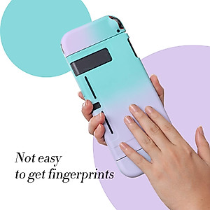 HEATFUN Dockable Case for Nintendo Switch, Hard Case for Nintendo Switch - Purple Green