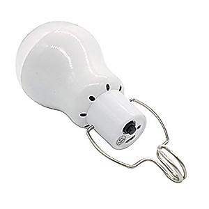 Szyoumy Solar Powered Led Light Bulb Portable Led Solar Lamp Spotlight with 0.8W Solar Panel for Outdoor Camping Tent Fishing Lighting(Used 5-6hours)