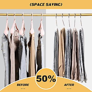 JOYBOS Pants Hangers Space Saving - 30 Pack Open Ended Hangers for Pants - Scarf Organizer Hanger for Closet - Metal Non Slip Jean Hanger - White Pant Hangers for Jeans,Trouser,Leggings,Slacks