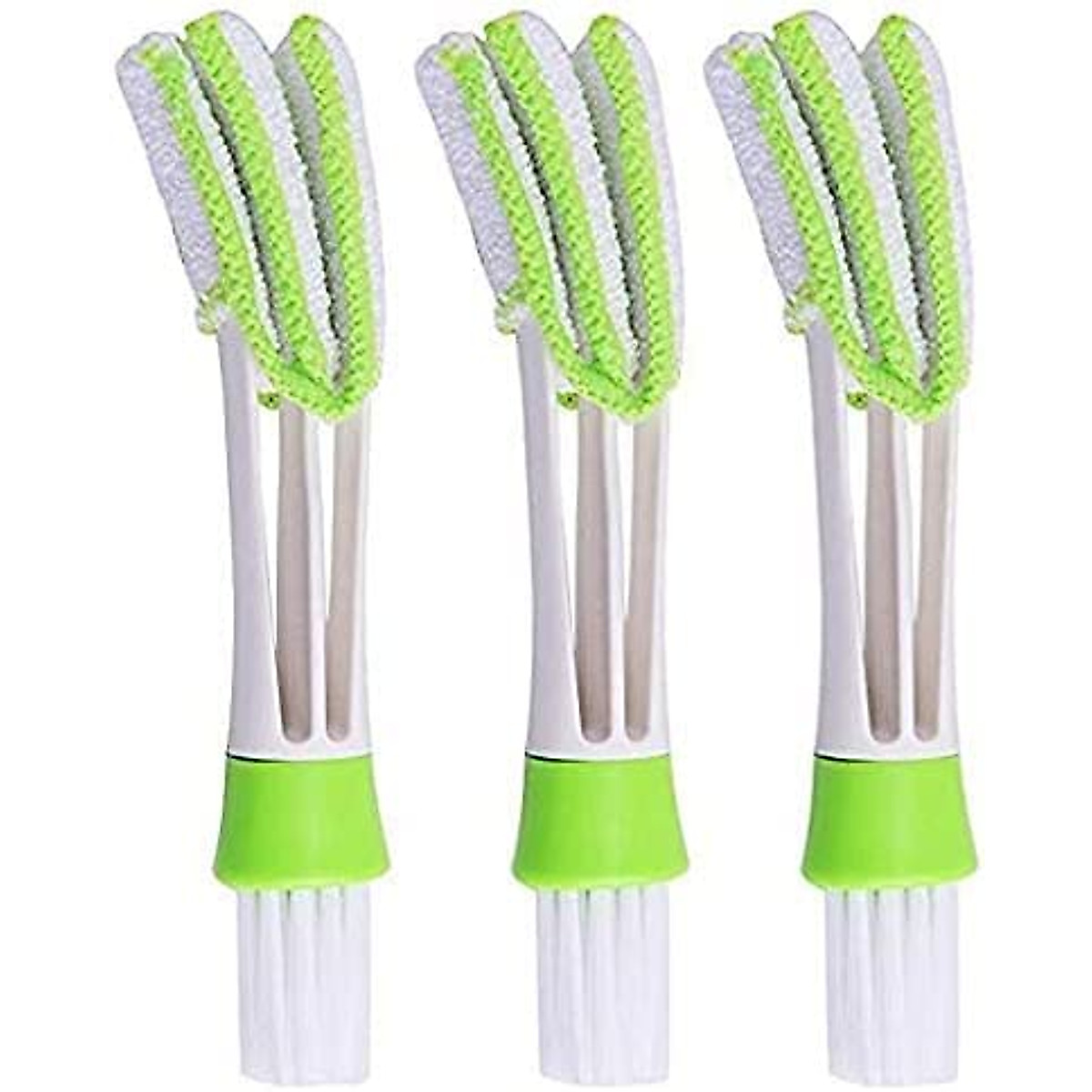 VENDOSMini Duster for Car Air Vent, Set of 3 Automotive Air Conditioner Cleaner and Brush, Dust Collector Cleaning Cloth Tool for Keyboard Window Leaves Blinds Shutter Glasses Fan