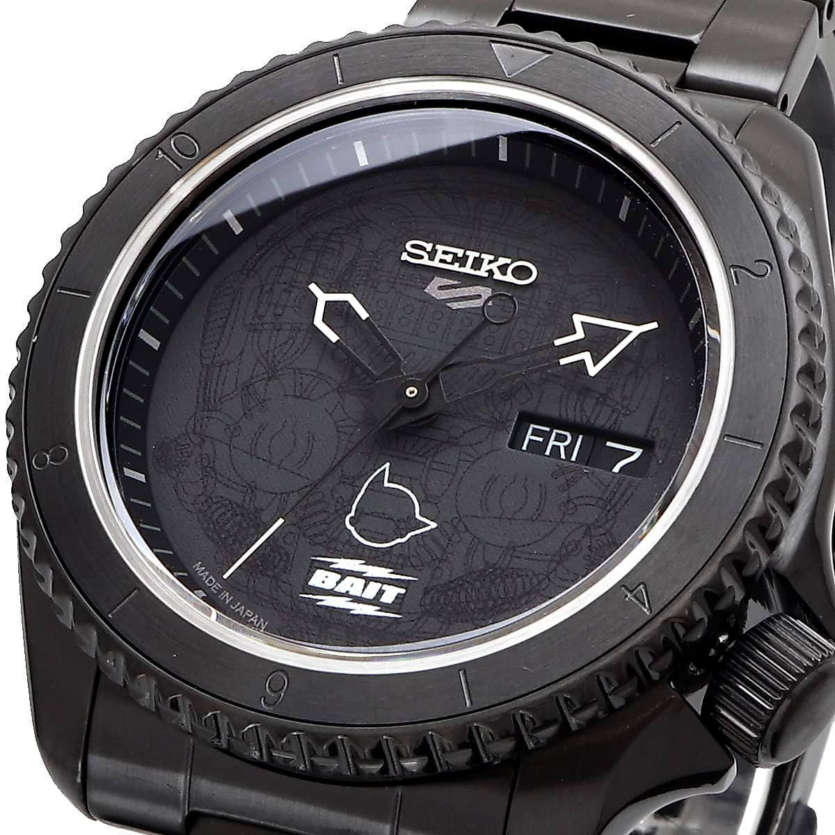 SEIKO 5 Automatic Black Dial Men's Watch SRPH45