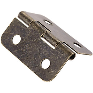 WRAFER Door HingesDoor Hinges Internal 4Pcs 36X26Mm Antique Kitchen Cabinet Door Hinges Jewelry Wood Box Cabinet Drawer Butt Hinge Decorative Hinges Furniture Hardware