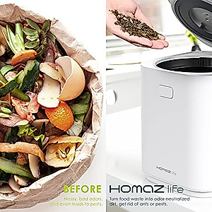 Homaz life Electric Kitchen Composter, Smart Waste Compost Machine, Indoor Countertop Food Cycler, 4.5 Liters