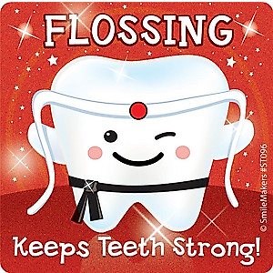 SmileMakers Glitter Teeth Stickers - Prizes and Giveaways - 75 per Pack