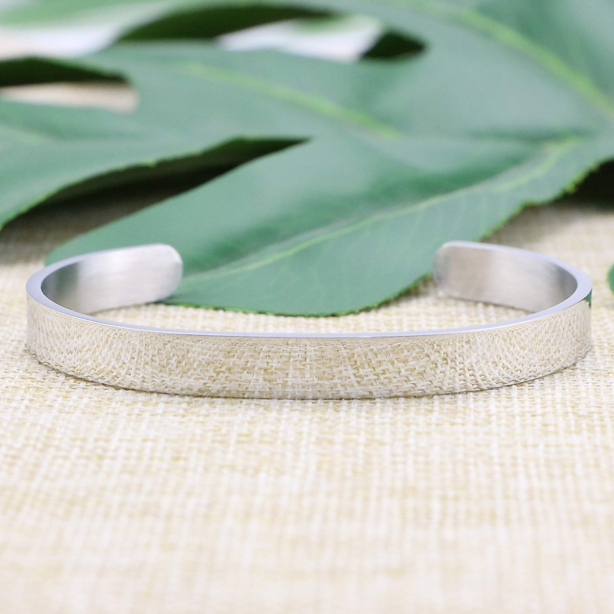 JoycuFF Inspirational Bracelets for Women Birthday Gifts Friendship Gifts for Women Friends Engraved Stainless Steel Cuff Bracelet Christmas Graduation Valentines Day Gift for Her