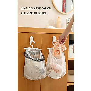 FOKAI Mesh laundry bags for delicates, laundry bag, drying rack clothing, laundry bags mesh wash bags and fruit and vegetable storage. nailless, lingerie bags for washing delicate 2Pc (white), TC0326