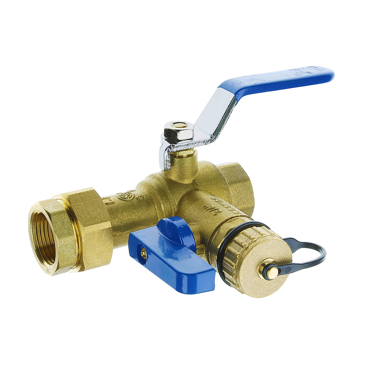 HYDRO MASTER Tankless Water Heater Service Valve Kit with Pressure Relief Valve 3/4-Inch IPS Isolator Clean Brass