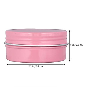 FALOME 12Pcs Aluminum Tin Jar Refillable Containers Cosmetic Small Tin Round Tin Container Bottle for Candle Lip Balm 50ml