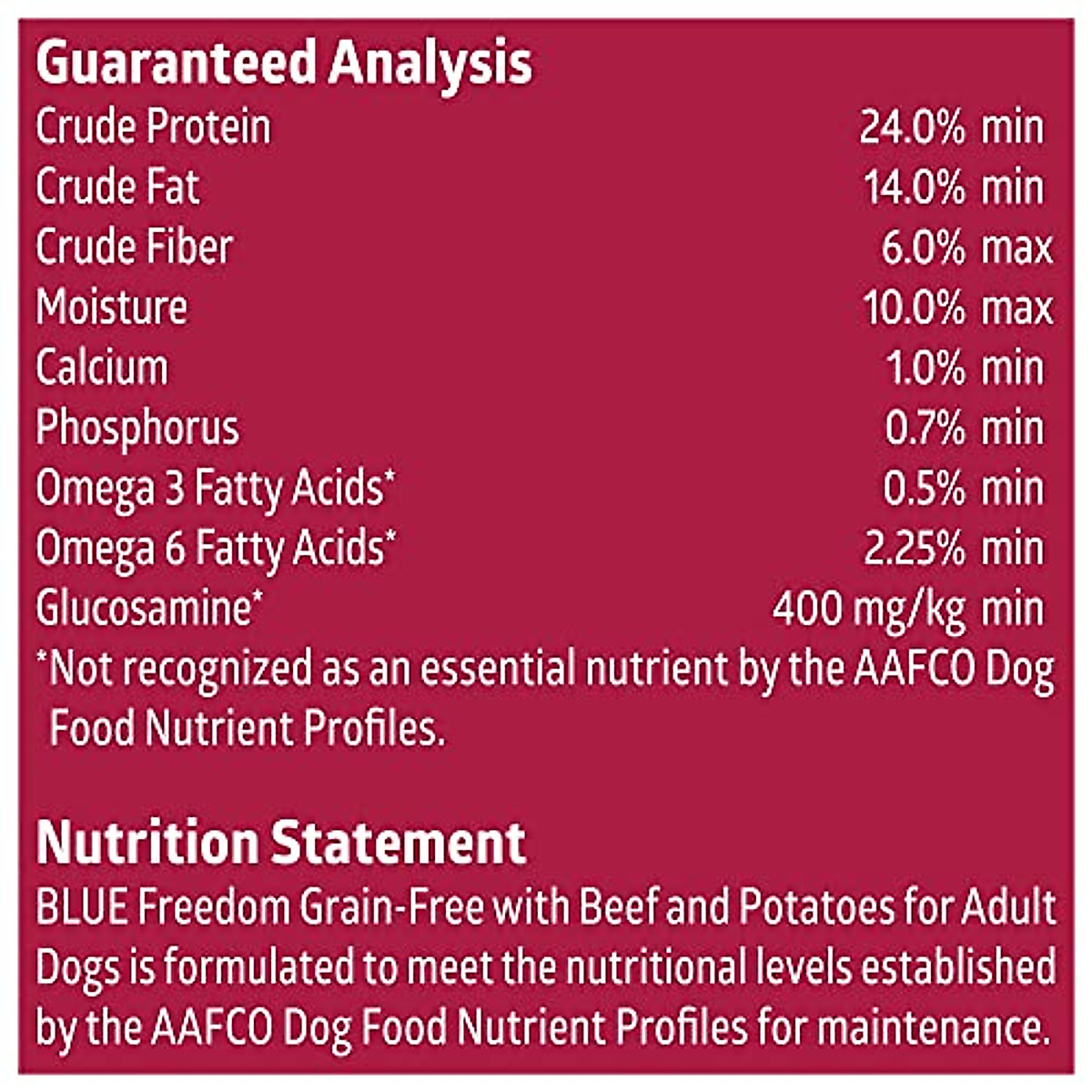 Blue Buffalo Freedom Grain Free Natural Adult Dry Dog Food, Beef 24-lb