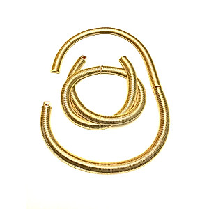 Marshal Metal Fashion Necklace 18K Gold Plated Brass Omega Choker Necklace (NK201G(20mm))