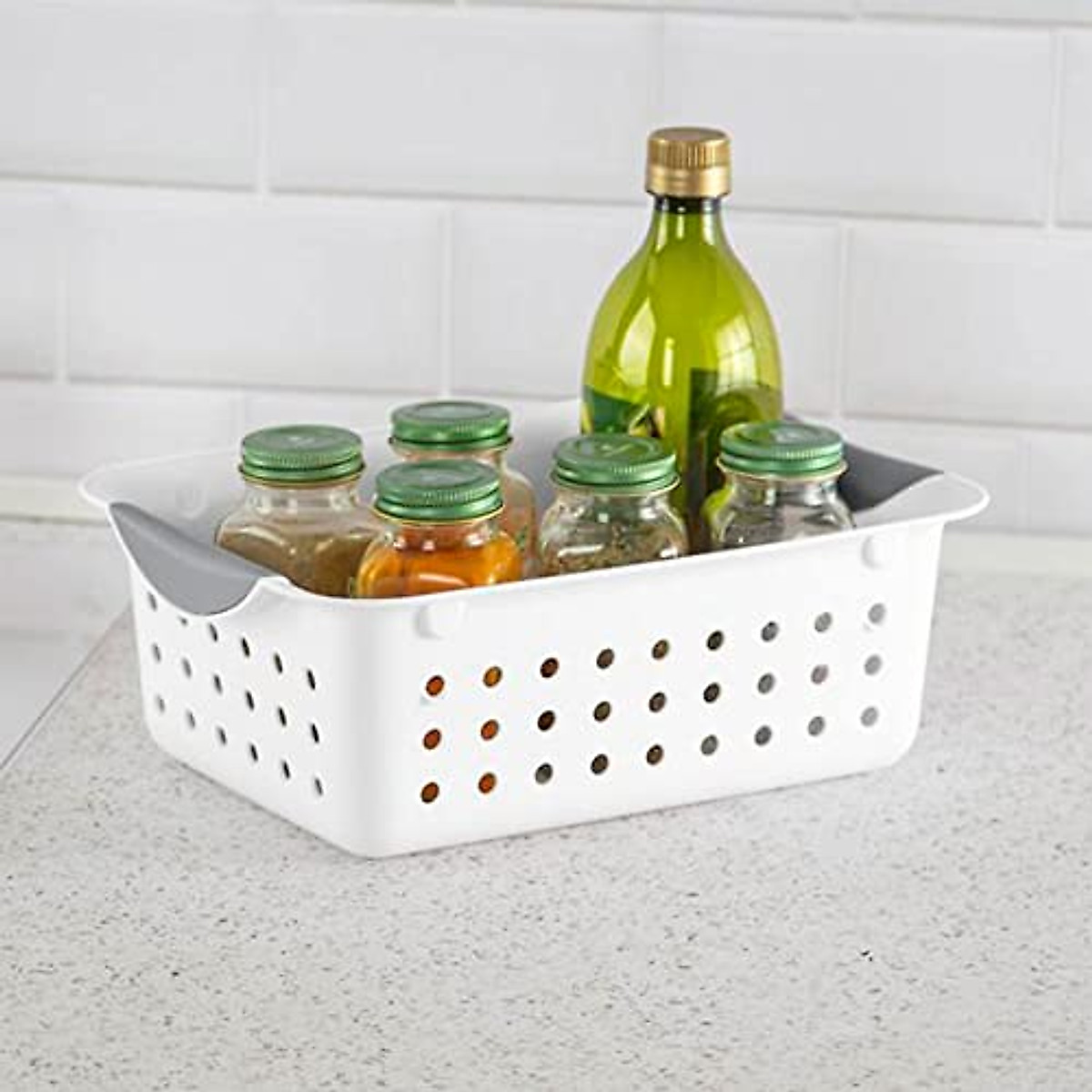 12) Sterilite 16228012 Small Ultra Plastic Storage Bin Organizer Baskets -White (non-0903)