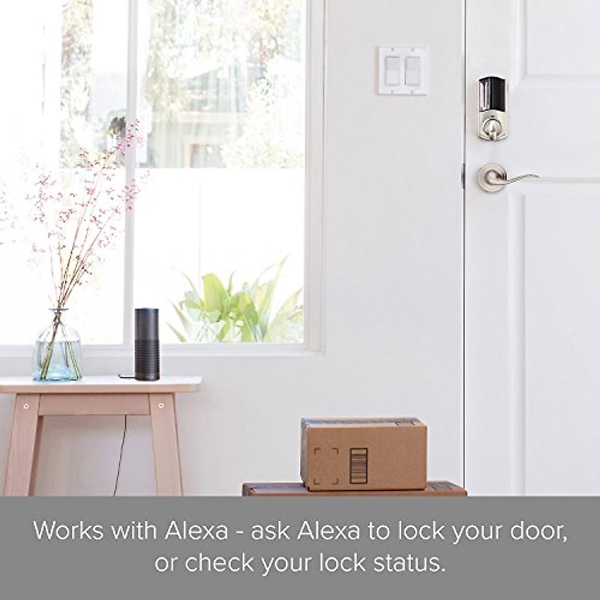 Kwikset Convert Smart Lock Conversion Kit (Amazon Key Edition – Amazon Cloud Cam Required), Compatible with Alexa in Satin Nickel