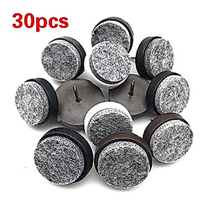 BUHUOJIANGWU Chair Table Protector 30pcs/Pack Felt Foot Pad Skid Glide Nail Protector Furniture Chair Table Leg 14mm/17mm/20mm/22mm/24mm/28mm Felt Furniture Pads (Color : C)