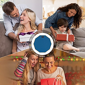 Donner 12 Inches Drum Practice Pad Silent Drum Pad Set Blue 2-Sided With Drum Sticks