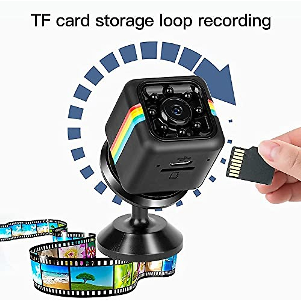 Mini Hidden WiFi Wireless Camera,Tony Spy 1080P Camera Home Security Camera,Night Vision Indoor/Outdoor Small Camera Record Dog Pet Camera for Mobile Phone Applications in Real Time