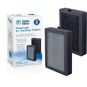 Fette Filter - LV-H128 True HEPA H13 Replacement Filter Compatible with LEVOIT LV-H128-RF/Valkia PU-P02 / PUURVSAS HM669A / ROVACS RV60 Air Purifier Models Part # LV-H128-RF 2-QTY