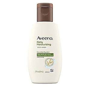 Aveeno Daily Moisturizing Body Wash, Travel Size, 2 Fluid Ounce (Pack of 6)