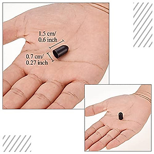 eBoot Black Pourer Cap Rubber Liquor Bottle Pour Dispenser Spout Dust Covers, 48 Pack