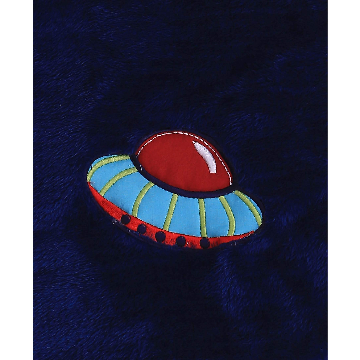 Bacati Space Multicolor Boys Navy Plush Blanket
