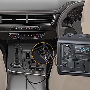 MJPOWER Car Charger Compatible with BLUETTI Car Charging Cable EB3A / EB70 / EB70S Portable Power Station 6.6 Feet 16AWG UL Certified DC Power Cord & 15A Fuse