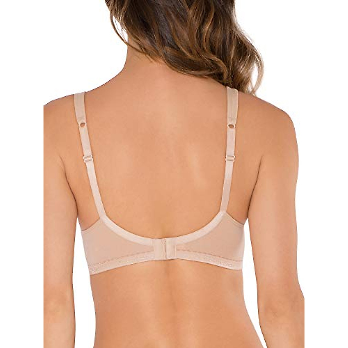 Fruit of the Loom Women's Cotton Stretch Extreme Comfort Bra, Black HUE/Sand, 38DDD