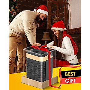 Space Heater, Fast Heat Electric Portable Heater 90°Oscillation, 1500W Small Space Heaters for Indoor Use, Overheat&Tip-Over Protection, Electric Heater Safe Ceramic Heater Fan for Bedroom Office Home