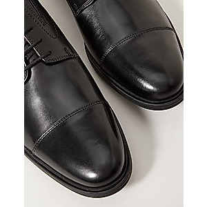 Clarks mens Whiddon Cap Oxford, Black Leather, 10.5 Wide US