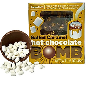 Hot Chocolate Melting Balls Assorted Flavor with Salted Caramel and Milk Mini Marshmallows Inside, Cute Candy Party Favor Pack Size, 1.6 Ounce
