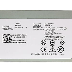 Upgraded 300W P3017F3P LF J036N XW600 Watt Replacement Power Supply for Dell Vostro, Studio, Precision, Series Mini Towers Systems Part Number: PS-5301-08, D300R002L, P3017F3P LF, DPS-300AB-24