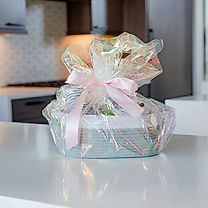 NaturalCozy 3-Piece Oval Storage Basket Set– Natural Rope Woven Baskets for Storage, Gift Basket Empty, Toy Basket, Soft Baby Basket for Nursery, Cat Dog Toy Baskets, Small Basket (Off White & Gray)