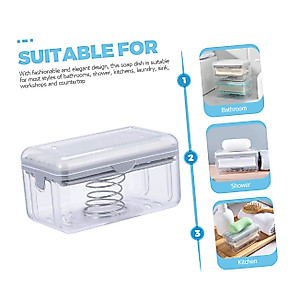SWOOMEY Box soap Box Travel Laundry soap Plastic Container soap Travel Container Dispenser Container Lip Gloss Container soap bar Holder bar soap foaming soap Dispenser Portable pp Makeup