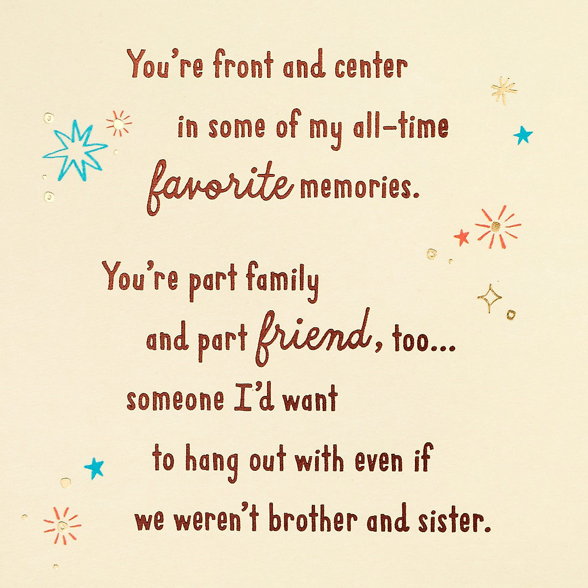 Hallmark Birthday Card for Brother from Sister (Cheers to You)