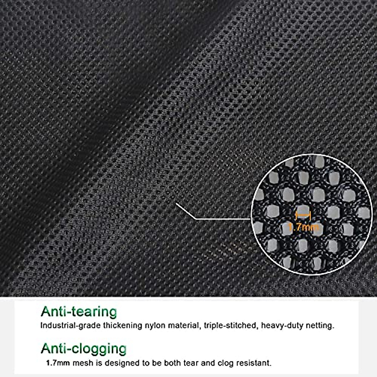 Hecaty 2 Pcs 12.2"x 15.9" Pump Barrier Bag, Pond Pump Filter Bag, Black Media Bag Large Pump Mesh Bag for Outdoor Water Ponds Filters (2Pcs-12.2"x 15.9")