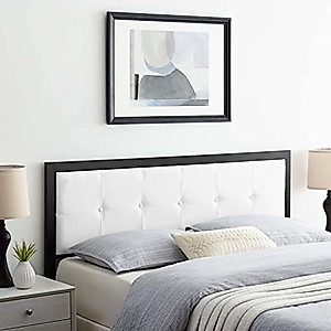 Modway MOD-6176 Teagan Tufted Fabric Queen Headboard in Black White