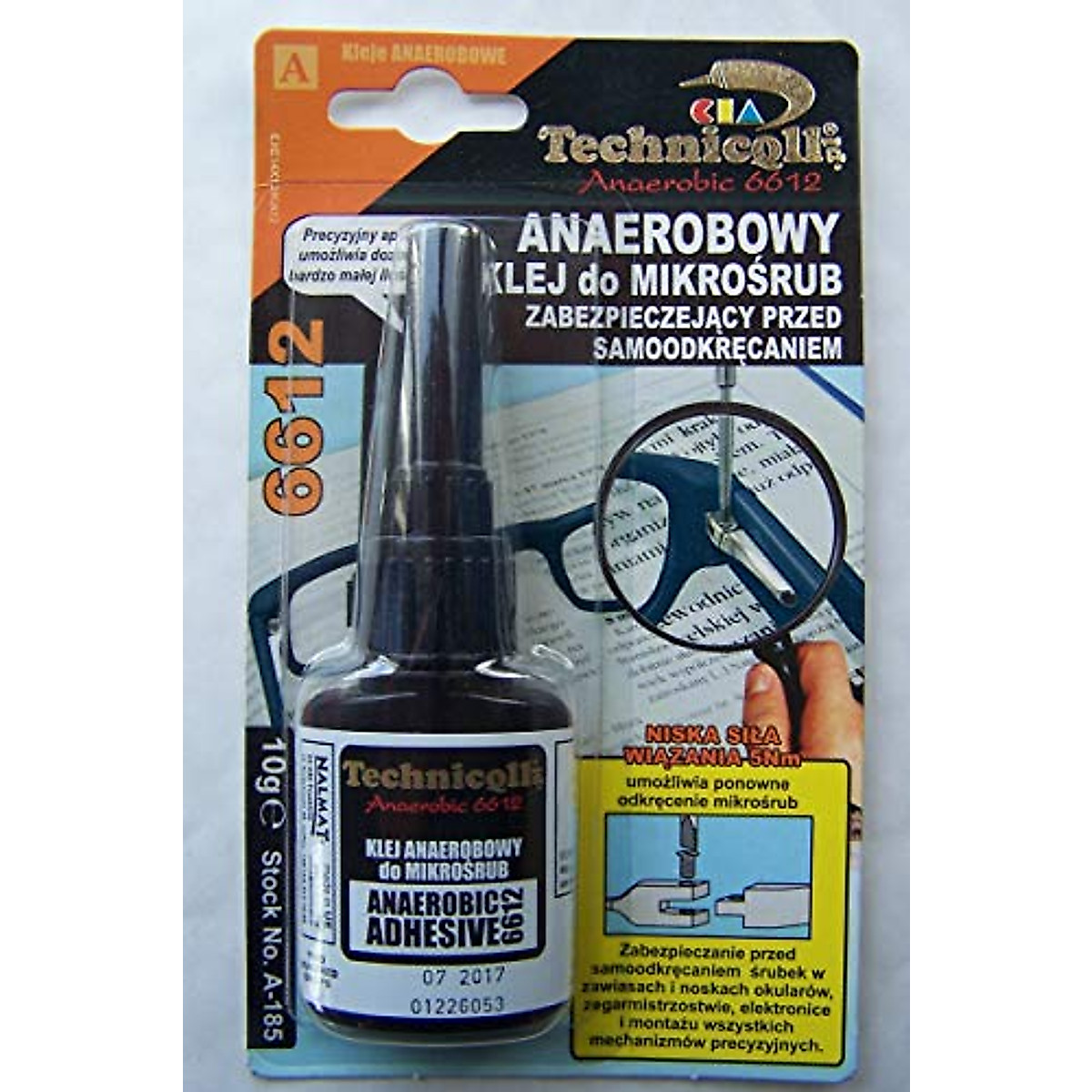 Technicqll Anaerobic Adhesive Glue 6612 to Protect Micro-Screws Against Self-Unscrewing in Glasses Electronics 10G