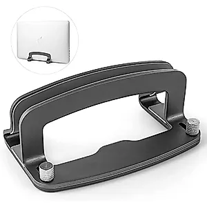 Aluminum Vertical Laptop Stand, Desktop Stand Holder with Adjustable Dock Holder for Desk 1 Slot for MacBook Pro, Laptop