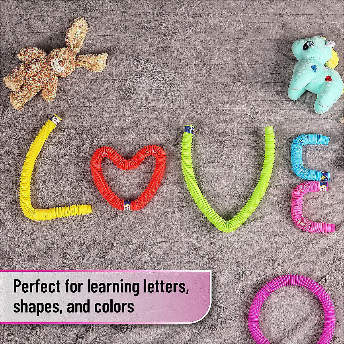 Mr. Pen- Pop Tubes Sensory Toys, 6 Pack, Large, Pop Tubes, Pop Tube, Pop Tubes Fidget Toys, Fidget Tube, Sensory Tubes for Toddlers, Tubes for Kids, Sensory Fidget Tubes, Sensory Tube