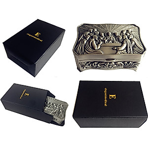 White Real Pearl Rose Gold Beads Catholic Rosary Cross Necklace Supper Box