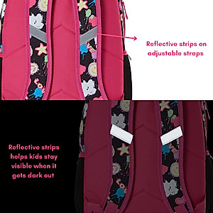 CLUB LIBBY LU Rainbow Backpack Set for Girls, 16 inch, 6 Pieces - Includes Foldable Lunch Bag, Water Bottle, Scrunchie, & Pencil Case