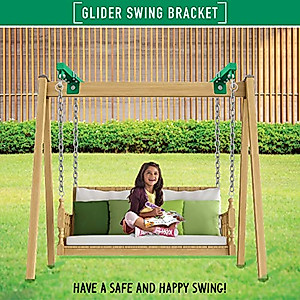 DreamController Heavy Duty Metal Swing Set Brackets and Hardware-Set of 2 for Backyard Horse Glider-Kids Swing Set Accessories Outdoor-playset Accessories Outdoor Swing Sets Lifetime Swing Hanger Kit