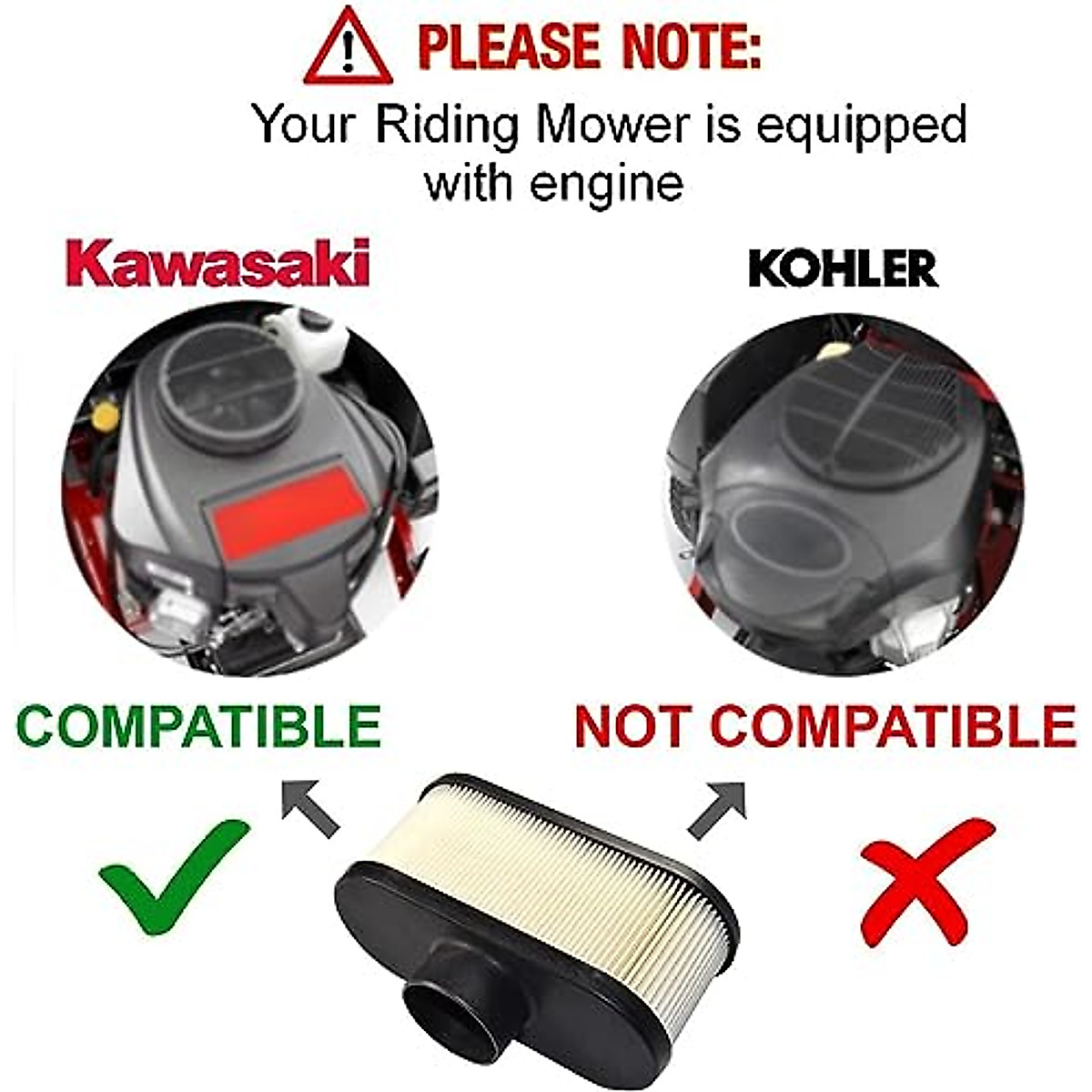 HQRP Filter Cartridge Compatible with Toro Z4235 Z5035 SS4260 MX4260 SS5000 SS5060 MX5060 TimeCutter Zero Turn Mower