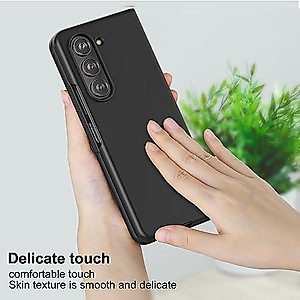 Foluu Slim Fit Case for Samsung Galaxy Z Fold 5 Case, with Front Built-in Screen Protector, Ultra Thin Matte PC Protective Cover for Samsung Galaxy Z Fold5 5G 2023 (Black)