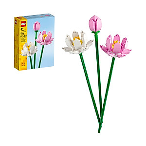 LEGO Lotus Flower - Building Toy for Kids, Girls & Boys, Ages 8+ - Artificial Lotus for Home Decor & Display - Gift for Mother's Day - 40647