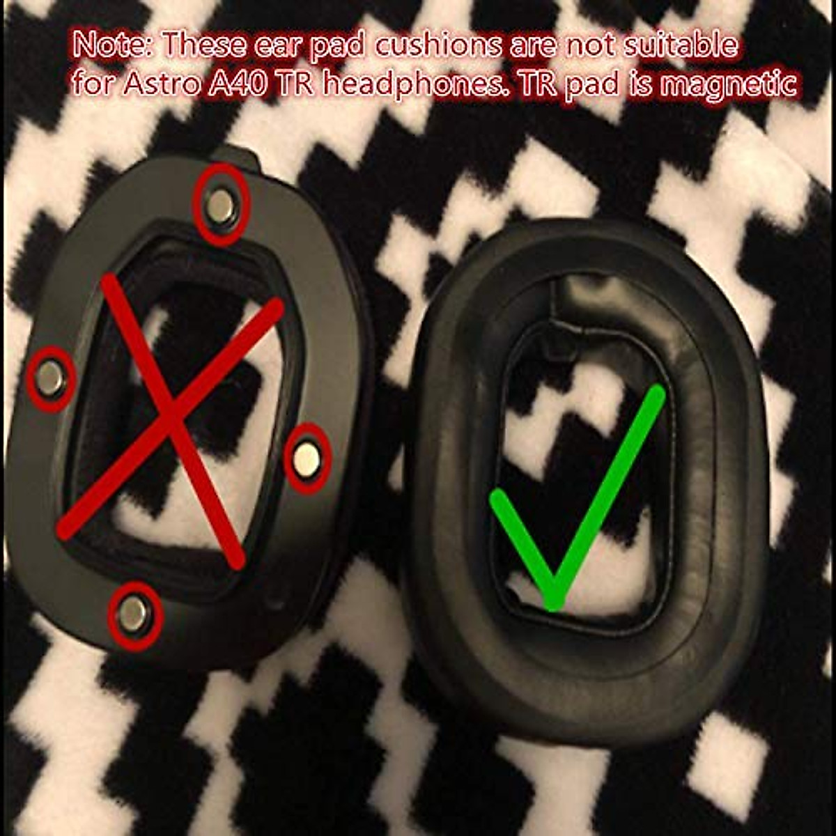 A40 Earpads Replacement Cushions Compatible with Astro A40 a40 Headset (Not Compatible A40 TR) (Velour)