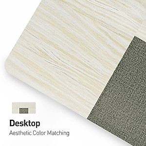 WOKA 55 x 28 Inch Electric Standing Desk with Wheels, Height Adjustable Stand up Desk with a Monitor Stand Riser, Standing Computer Desk with Memory Controllers, Adjustable Desks for Home Office