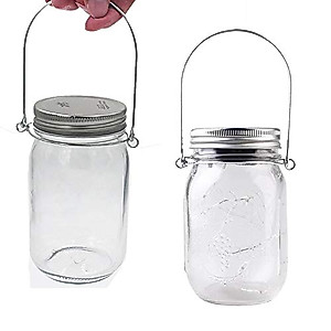 Chris.W 12 Pack Stainless Steel Wire Handles Handle-Ease Mason Jar Hanger, Canning Jars Hanger, Jar Hanging Hook for 70mm Regular Mouth